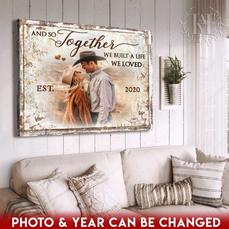 Hayooo Custom Couple Canvas On Rustic Background And So Together We ...